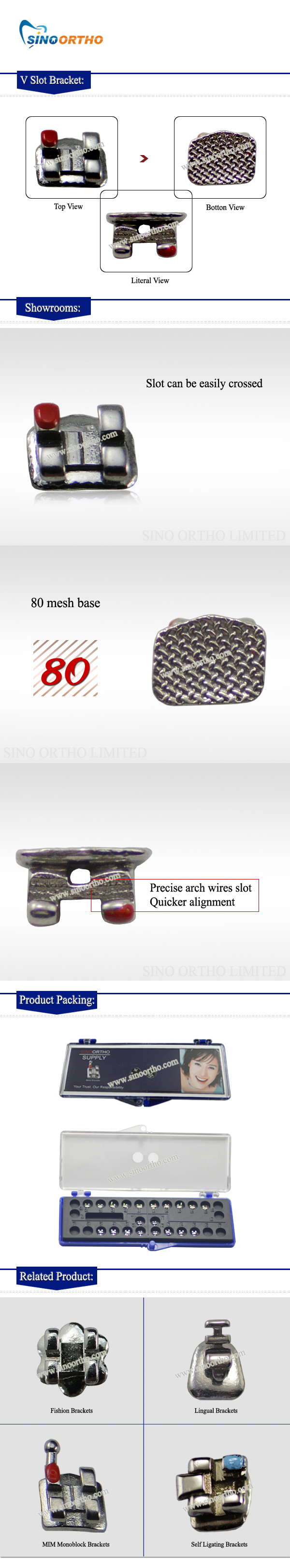 SINO ORTHO V Slot Bracket - Buy Product on SINO ORTHO LIMITED